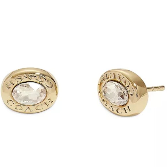 Coach | Jewelry | Nwt Coach Signature Logo Stud Earrings | Poshmark
